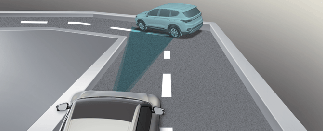 Your vehicle speed can be reduced due to a vehicle in the adjacent lane.