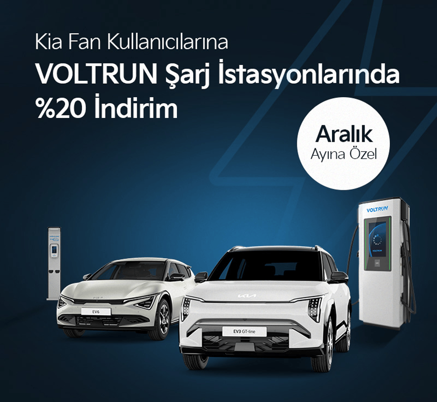 Kia Fan Premium Üyelerine Özel VOLTRUN Şarj İstasyonlarında %20 İndirim